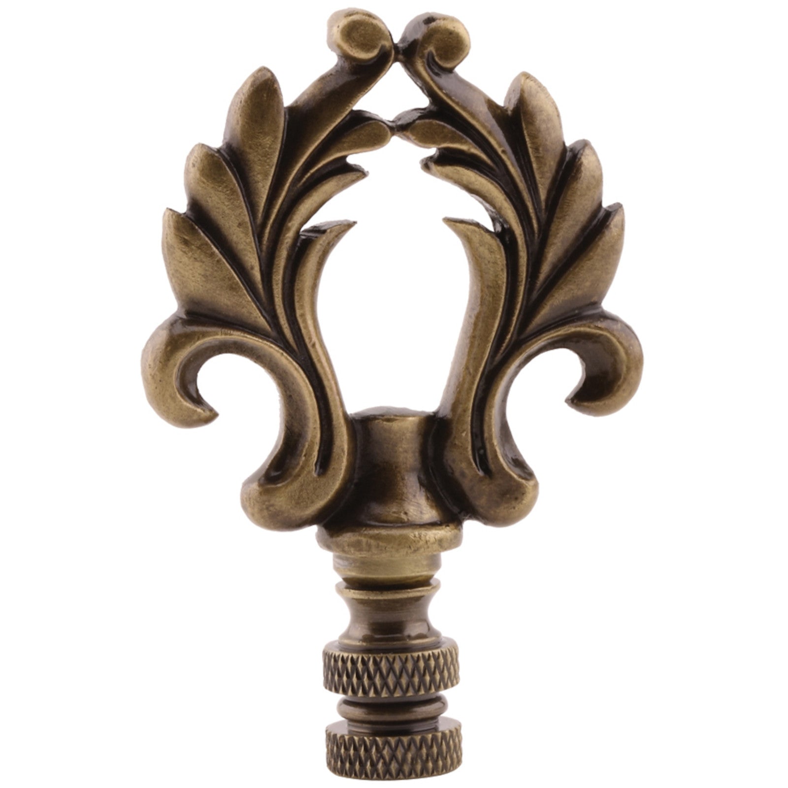 ANTIQUE Brass SCROLLED LOOP Finial – Stamford Shades