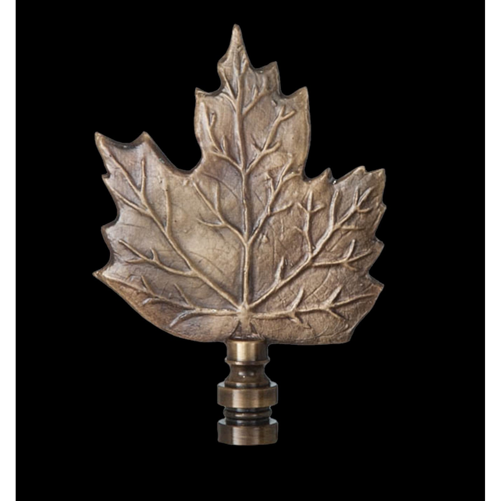 Maple Leaf Finial - Antique Brass – Stamford Shades