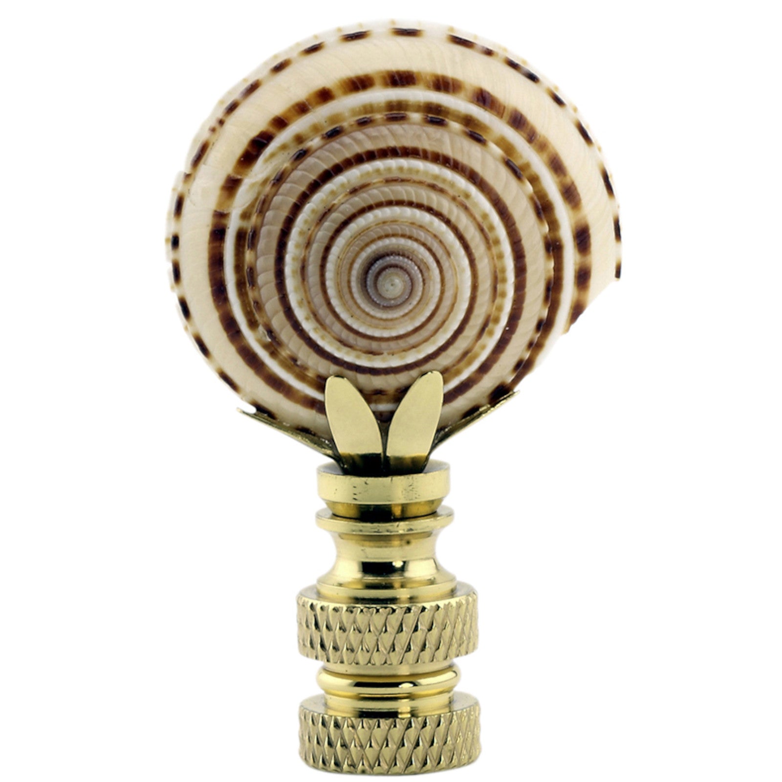 SUNDIAL SHELL Finial - Polished Base – Stamford Shades