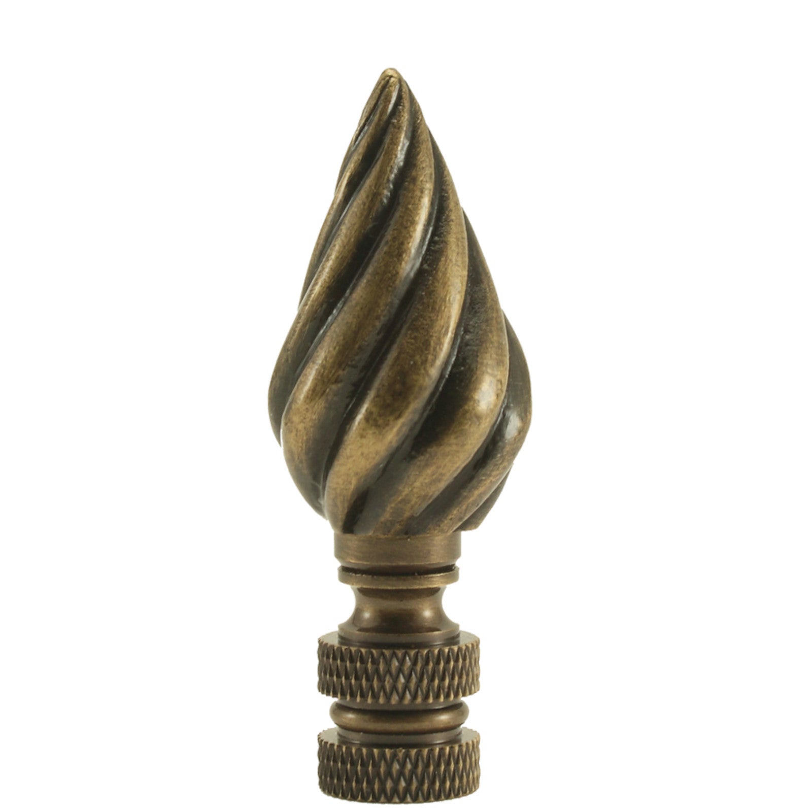 TWISTED CONE FINIAL - ANTIQUED Finish – Stamford Shades