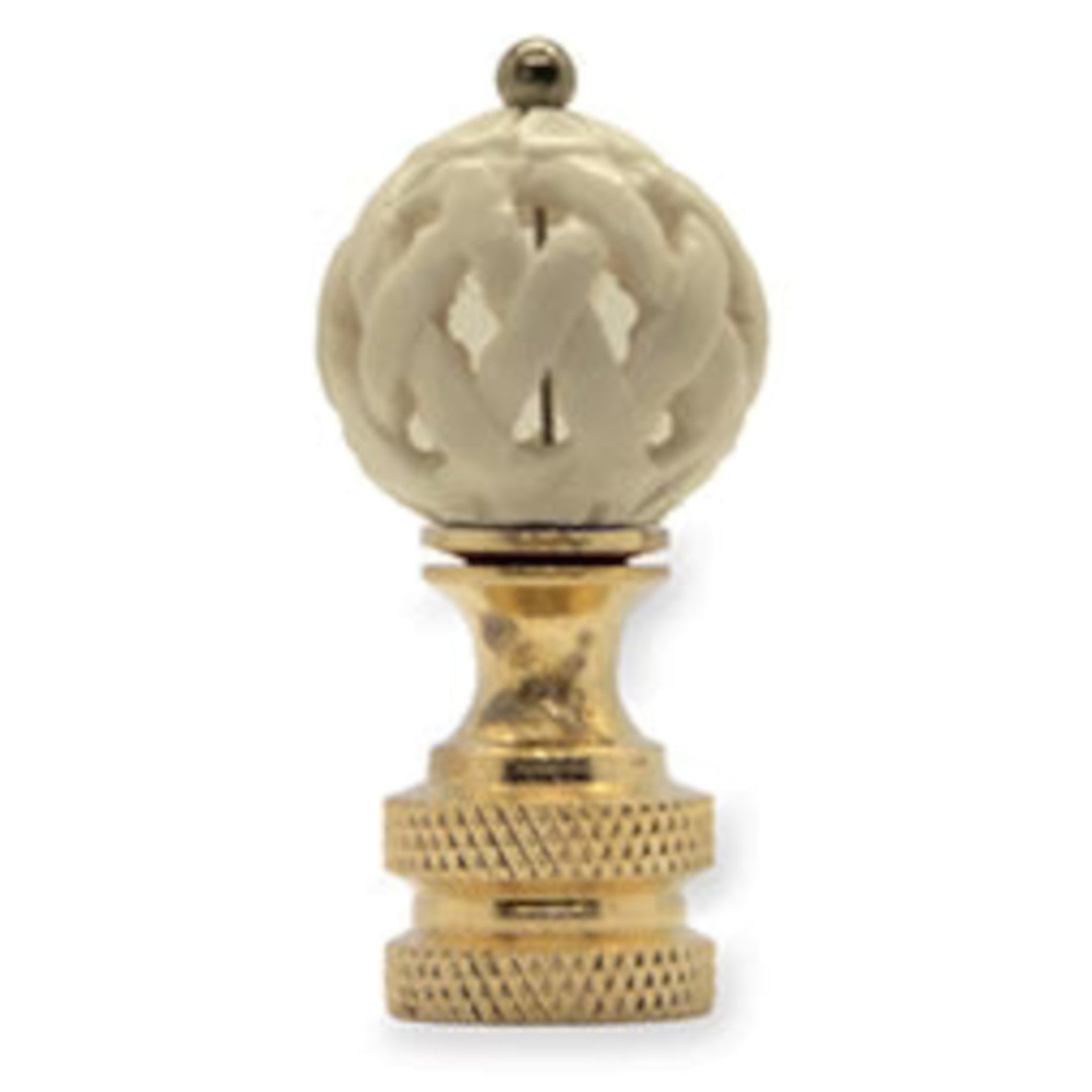 Genuine Hand-Carved Bone Finial - 1¾" h White – Stamford Shades